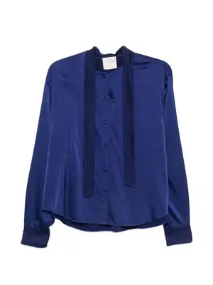 FORTE_FORTE Silk Bow-tie Shirt