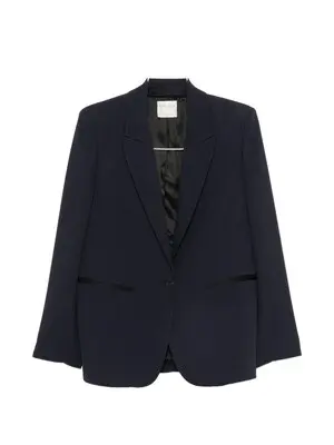 FORTE_FORTE Single-breasted Blazer Jacket - Blue