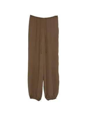 FORTE_FORTE Silk Blend Trousers - Brown