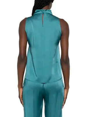 FORTE_FORTE Satin Turtle-neck Top
