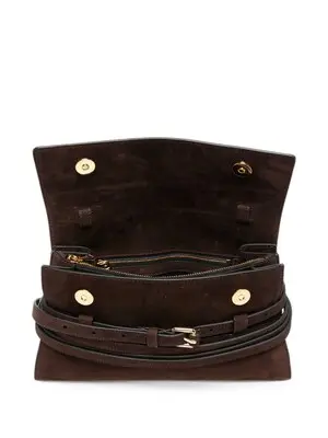 Moschino Tie Detailed Leather Handbag - Brown