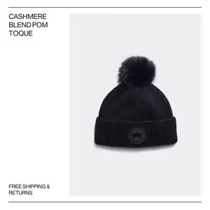 Canada Goose Cashmere Blend Pom Toque - Black