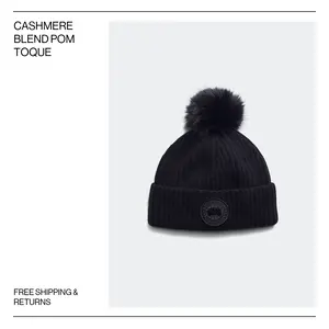 Canada Goose Cashmere Blend Pom Toque - Black