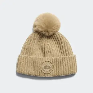 Canada Goose Cashmere Blend Pom Toque - Timber Sand