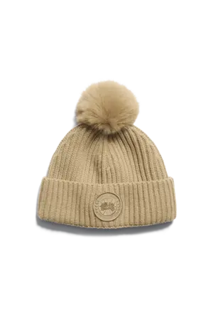 Canada Goose Cashmere Blend Pom Toque - Timber Sand