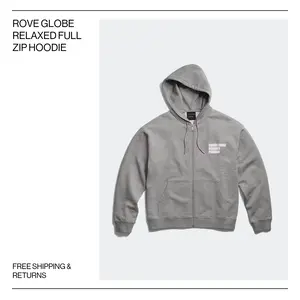 Canada Goose Rove Globe Relaxed Full Zip Hoodie - Stone Heather