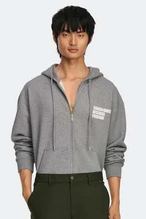 Canada Goose Rove Globe Relaxed Full Zip Hoodie - Stone Heather