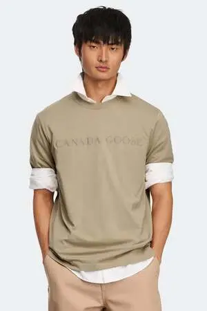 Canada Goose Ocra Embroidered T-shirt - Military Tan