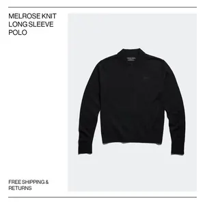 Canada Goose Melrose Knit Long Sleeve Polo - Black