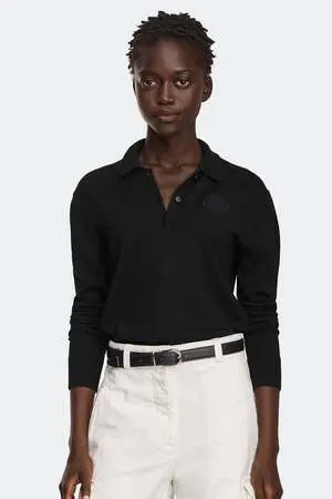 Canada Goose Melrose Knit Long Sleeve Polo - Black