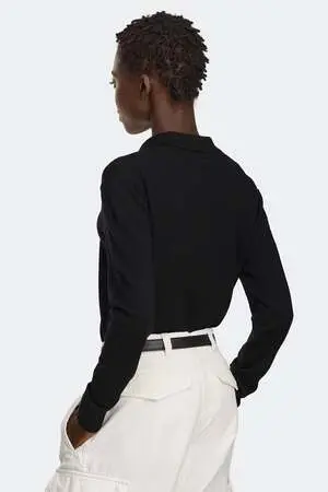 Canada Goose Melrose Knit Long Sleeve Polo - Black