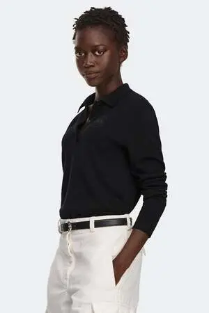Canada Goose Melrose Knit Long Sleeve Polo - Black