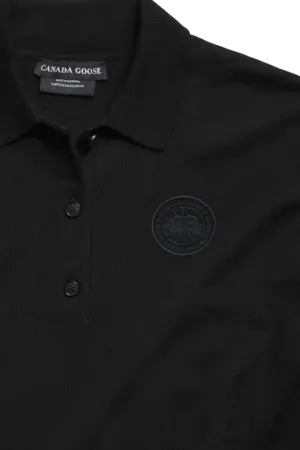 Canada Goose Melrose Knit Long Sleeve Polo - Black