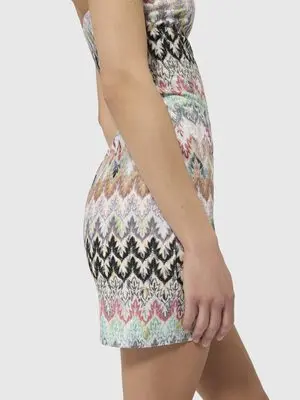 Missoni Viscose And Cotton Lamé Lace Motif Mini Dress - Multicoloured