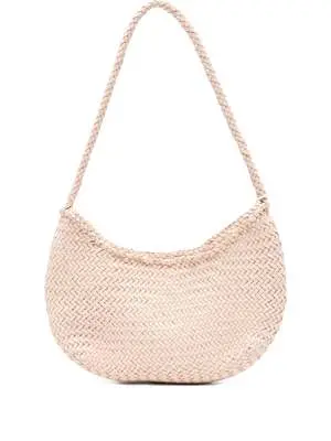 Dragon Diffusion DRAGON DIFFUSION Mini Woven Leather Shoulder Bag Bianco