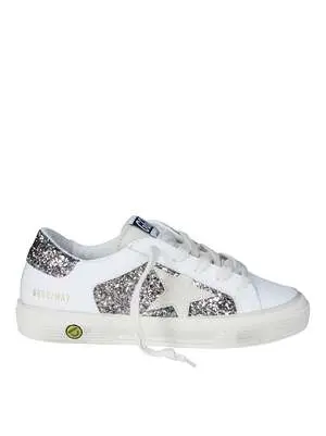 GOLDEN GOOSE Star Glitter Mini Heel Sneakers