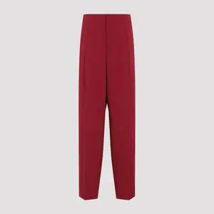 Alberta Ferretti No-straight Leg Viscose Paint Pants For - Red