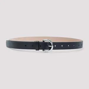 Phoebe Philo Round Buckle Belt - Black