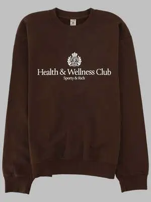 SPORTY & RICH Sporty Cotton Sweatshirt - Brown