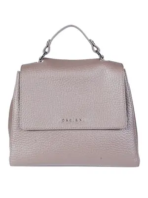 Orciani Mini Soft Leather Crossbody Bag - Beige