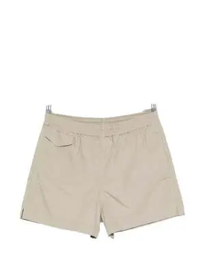 A.p.c. Cotton Shorts With Embroidered Logo - Verde