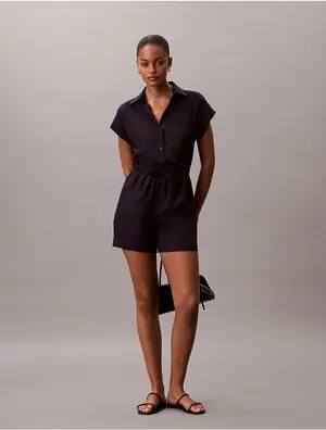 Calvin Klein Tencel Romper - Baritone Blue