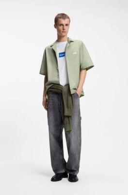 Hugo Relaxed-fit Shirt In Cotton Poplin