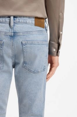 BOSS Slim-fit Jeans In Silk-blend Denim