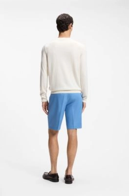 BOSS Silk Sweater With Jacquard Pattern