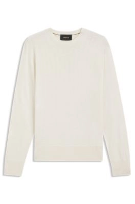 BOSS Silk Sweater With Jacquard Pattern