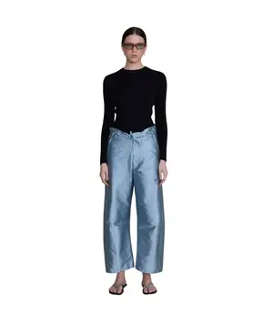 Chan Luu Techno Taffeta Barrel Pant