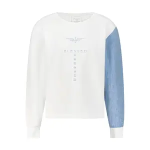 GROUNDED FLAIR Blue / White The Atma Sweater