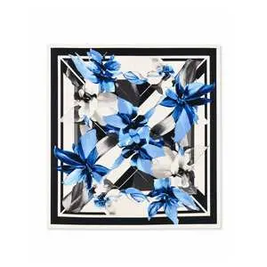 ELISE SEREN Silk Twill Scarf Azure - Blue