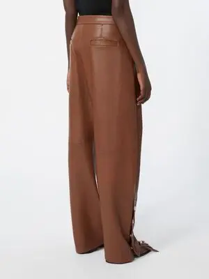 Max Mara Nappa Leather Baggy Trousers