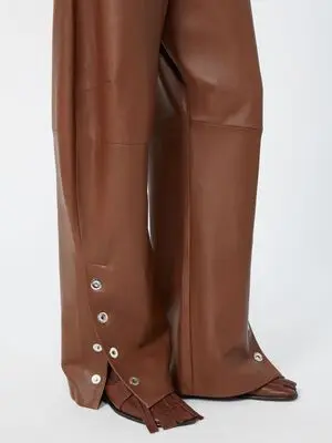 Max Mara Nappa Leather Baggy Trousers