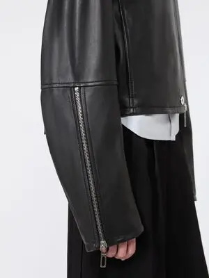 Max Mara Nappa Leather Biker Jacket