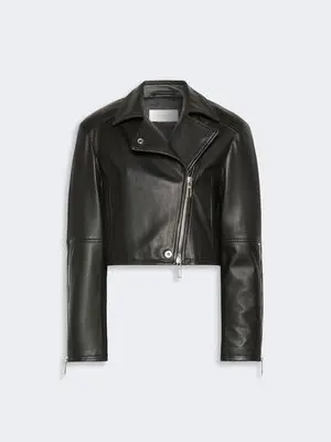 Max Mara Nappa Leather Biker Jacket