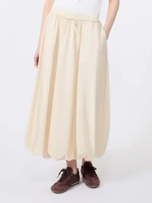 Max Mara Long Water-repellent Canvas Skirt