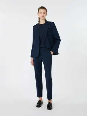 Max Mara Stretch Wool Cigarette Trousers