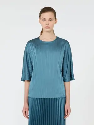 Max Mara Loose Blouse In Pleated Satin