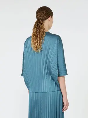 Max Mara Loose Blouse In Pleated Satin