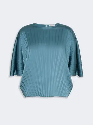 Max Mara Loose Blouse In Pleated Satin