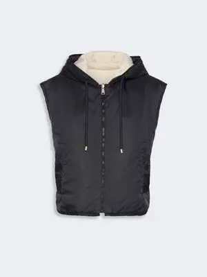 Max Mara Reversible Water-repellent Canvas Padded Gilet - Black