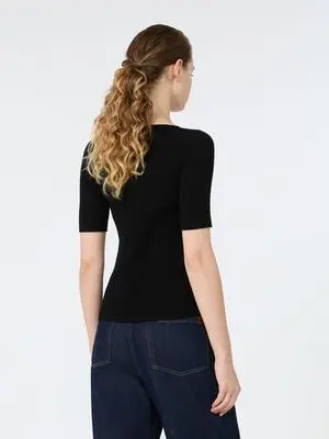 Max Mara Slim-fit Stretch Viscose Sweater