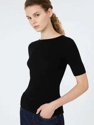 Max Mara Slim-fit Stretch Viscose Sweater