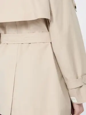 Max Mara Short Trench Coat In Water-repellent Twill
