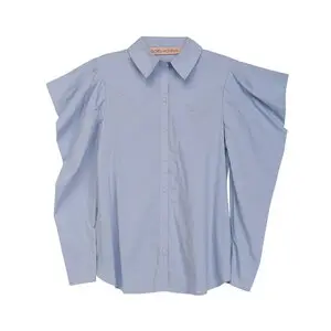 DOLORES PROMESAS Puffed Sleeve Blouse Celeste - Blue