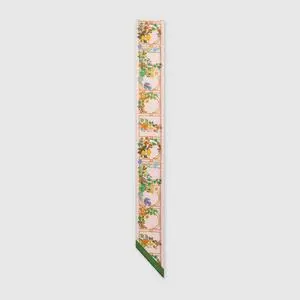 Gucci Printed Gg Silk Twill Jacquard Ribbon - Pink
