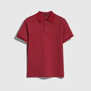 Gucci Cotton Piquet Polo Shirt With Embroidery - Red