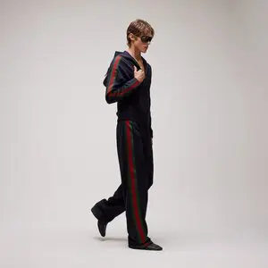 Gucci Silk Cotton Jersey Zip Jacket With Web